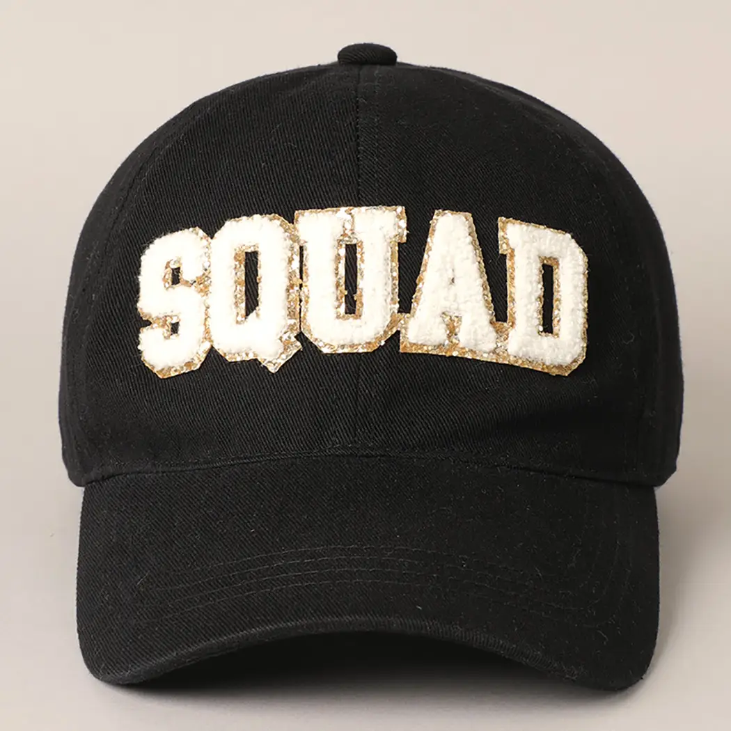 Chenille “SQUAD” Baseball Cap – Jaded – Designs & Decor